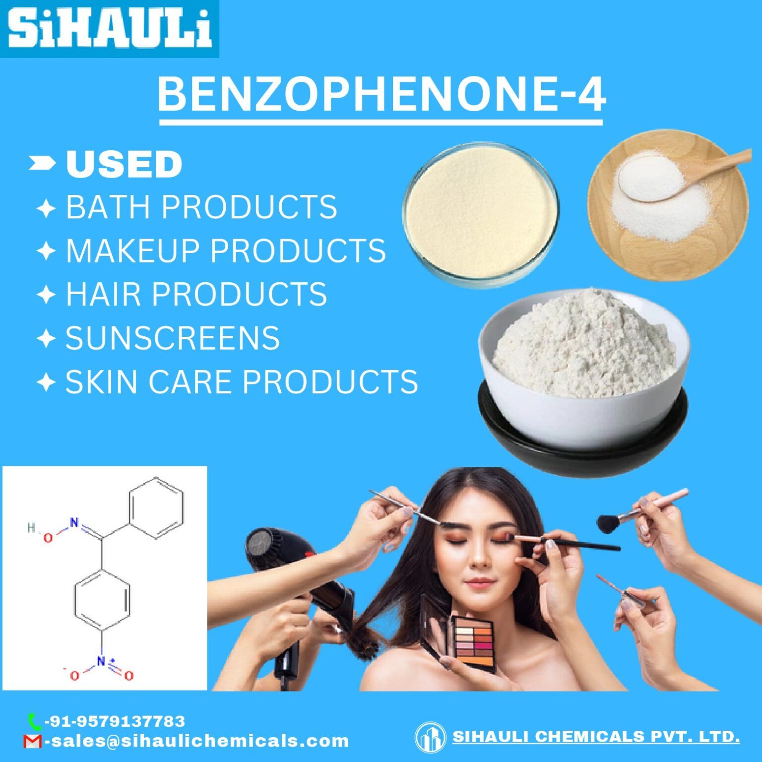 Benzophenone-4 Manufacturers In India - Sihauli Chemicals Private Limited